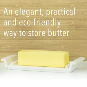 Bamboo Butter Dish with Lid for Countertop or Refrigerator Storage - Butter Stick Holder to Leave On Counter - Single Butter Stick Butter Tray Keeper for Kitchen & Fridge