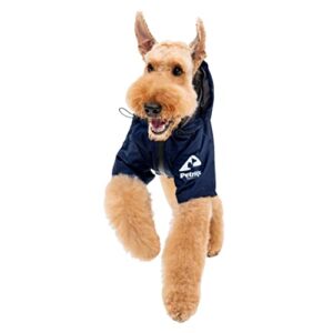 Petridge Dog Raincoat Jacket Waterproof Windproof Coat for Small Medium Large Dogs (65 Navy)