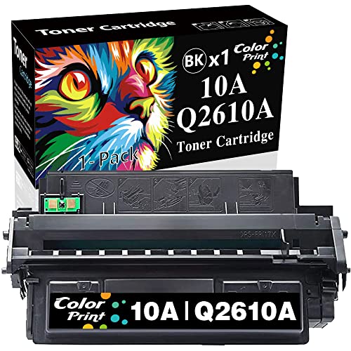 1-Pack ColorPrint Compatible 10A Q2610A Toner Cartridge Replacement for Hp 2610 Used for HP Laser Jet 2300 2300L 2300N 2300D 2300DN 2300DTN Printers (Black)