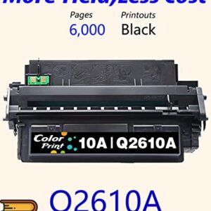 1-Pack ColorPrint Compatible 10A Q2610A Toner Cartridge Replacement for Hp 2610 Used for HP Laser Jet 2300 2300L 2300N 2300D 2300DN 2300DTN Printers (Black)