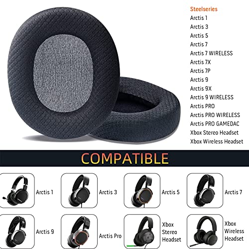 GVOEARS Replacement Ear Pads Cushions for Steelseries Arctis 1/3/5/7/7X/9/9X/pro Xbox Wireless Headset Gaming Earpads