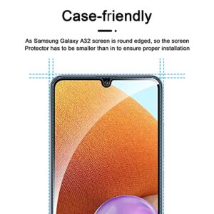 Coolpow 【3+3Pack】 Designed for Samsung Galaxy A32 5G Screen Protector Samsung A32 5G Screen Protector Tempered Glass Film, Anti-Scratch, Bubble Free