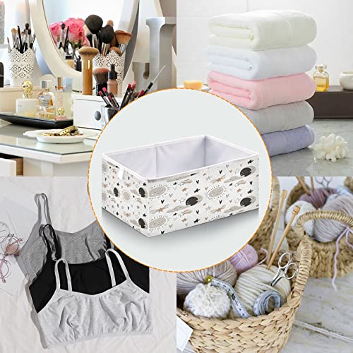 Cute Moon Sun and Stars Foldable Cube Storage Bins, 11 x 11 x 11 inches, Fabric Storage Baskets Bins for Nursery,Closet Shelf,Home Organization