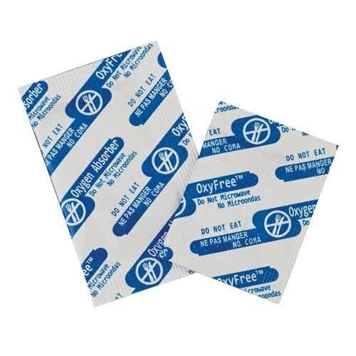 OxyFree Oxygen Absorbing Packets - 500cc Food Grade Oxygen Absorbers - For Long-Term Storage of Dried and Freeze Dried Items in Mylar Bags, Vacuum Sealer Bags or Mason Jars (1 pack of 50s)