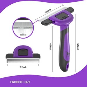 Bonve Pet Grooming Brush, Upgrade Pet Deshedding Tool for Dogs & Cats Effectively Reduces Shedding by Up to 95%, Dramatically Reduces Shedding in Minutes Guaranteed