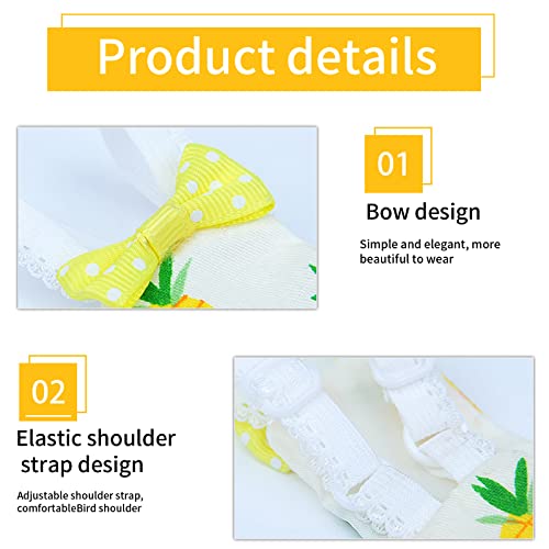 Toysructin Bird Diaper for Parrots, Washable Reusable Bird Flight Suit Liner Waterproof, Adjustable Fit Snugger Parrot Diapers Pineapple Printed Birds Nappy Clothes for Cockatoo Parakeet Conure Pigeon