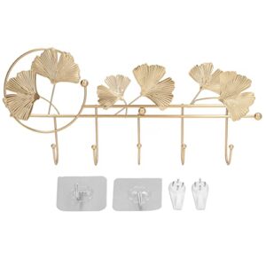 buyweek coat rack, ginkgo leaf coat hooks wall mounted coat hanger elegant style wall hooks for clothes hat keys