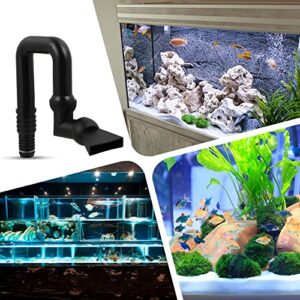 MiOYOOW U Return Pipe, 360° Rotation Aquarium U Return Pipe Fish Tank Pump Nozzle for Aquarium Water Pump