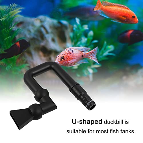 MiOYOOW U Return Pipe, 360° Rotation Aquarium U Return Pipe Fish Tank Pump Nozzle for Aquarium Water Pump