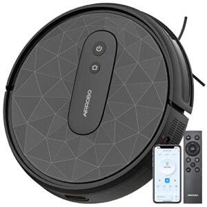 airrobo robot vacuum cleaner with 2800pa suction power, app control, 120 mins runtime, self-charging robotic vacuum cleaner for low carpet, pet hair, hard floors, p20