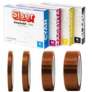 sawgrass easysubli cmyk ink set sg500 & sg1000 with bonus 4 rolls of prosub heat resistant tape