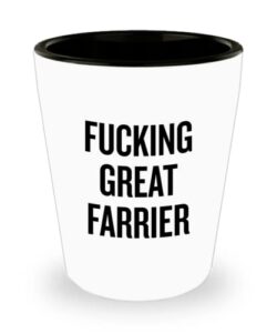 farrier gift farrier shot glass ceramic shot glass funny farrier present fucking great farrier