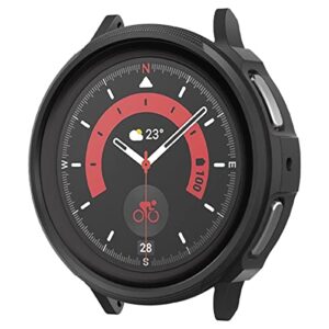 spigen liquid air armor designed for samsung galaxy watch 5 pro case 45mm (2022) - matte black