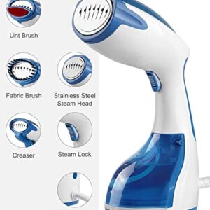 Steamer for Clothes, 1200 Watts Portable Handheld Garment Fabric Wrinkles Remover, Auto-Off, 30-Second Fast Heat-up, 260ml Large Detachable Water Tank