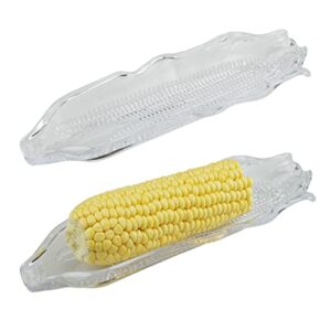 xgng 6pcs plastic corn trays transparent plastic corn trays corn trays transparent service tray corn dish cob dinnerware sets