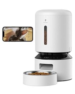 petlibro automatic cat food dispenser with camera, 1080p hd video with night vision, 5g wifi automatic cat feeder with app 2 way audio, motion & sound alerts pet feeder for cat & dog single tray