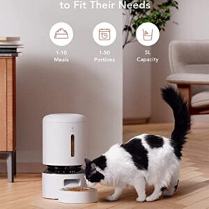 PETLIBRO Automatic Cat Food Dispenser with Camera, 1080P HD Video with Night Vision, 5G WiFi Automatic Cat Feeder with APP 2 Way Audio, Motion & Sound Alerts Pet Feeder for Cat & Dog Single Tray