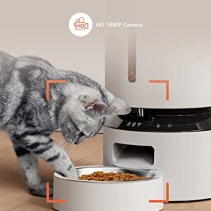 PETLIBRO Automatic Cat Food Dispenser with Camera, 1080P HD Video with Night Vision, 5G WiFi Automatic Cat Feeder with APP 2 Way Audio, Motion & Sound Alerts Pet Feeder for Cat & Dog Single Tray