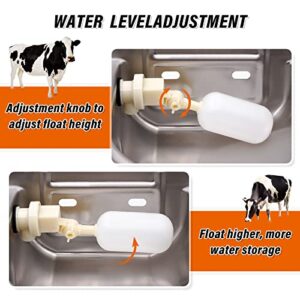 HHNIULI 2.5L/84.5oz Automatic Dog Waterer, 2 PCS 304 Stainless Steel Automatic Animal Drinking Water Bowl Trough Dispenser for Dogs Horses Cattle Sheep Goat Chicken  