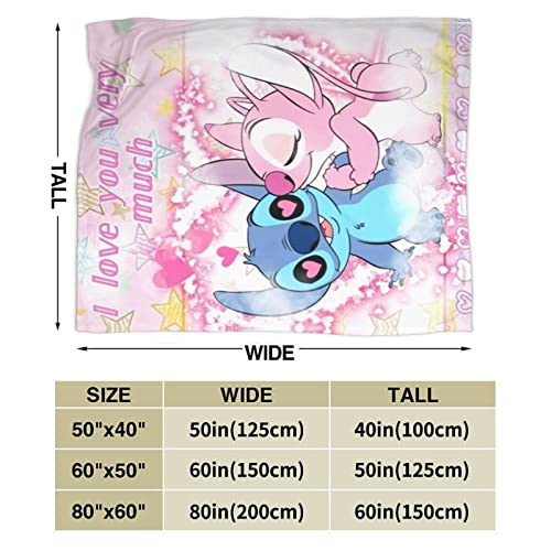 SOMNY Cartoon Blanket Air Conditioner Blanket Ultra-Soft Micro Fleece Blanket for Couch Bed Car Warm Plush Throw Blanket Suitable for All Season 50''X40'', Pink