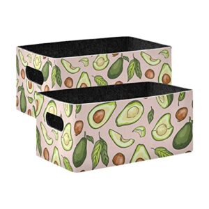 avocado storage basket felt storage bin collapsible felt storage cloth baskets containers organizer for pet supplies magazine