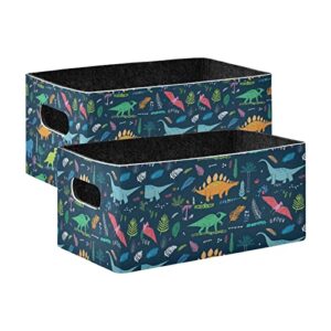 dinosaurs storage basket felt storage bin collapsible toy boxs decorative baskets organizer for pet supplies magazine