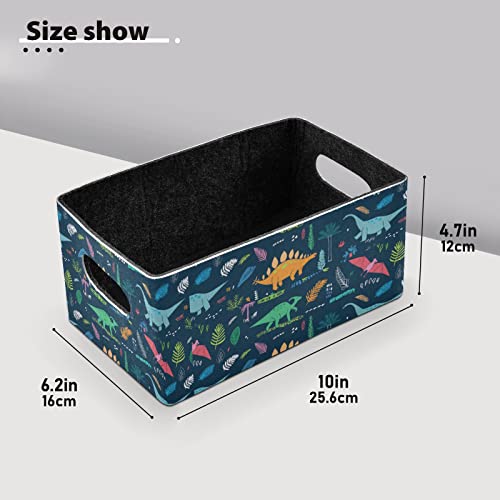 Dinosaurs Storage Basket Felt Storage Bin Collapsible Toy Boxs Decorative Baskets Organizer for Pet Supplies Magazine