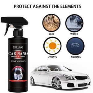 Nano Car Scratch Removal Spray, Car Scratch Repairing Spray with Nano Cloth, Fast Scratch Remover Coating Oxidation Liquid for Vehicles (100ML-1Pc)