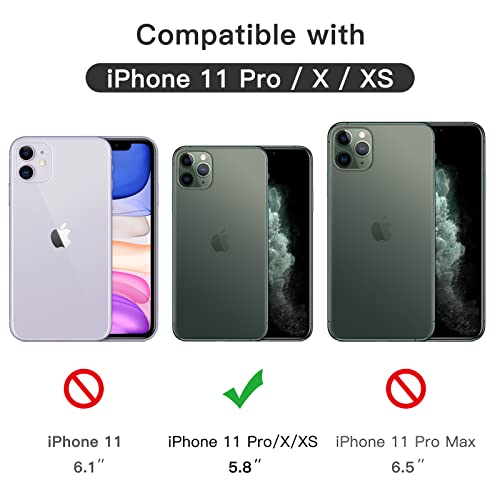 JETech Full Coverage Screen Protector for iPhone 11 Pro/iPhone X/iPhone XS 5.8-Inch, Black Edge, 9H Tempered Glass Film Case-Friendly, HD Clear, 3-Pack