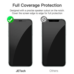 JETech Full Coverage Screen Protector for iPhone 11 Pro/iPhone X/iPhone XS 5.8-Inch, Black Edge, 9H Tempered Glass Film Case-Friendly, HD Clear, 3-Pack