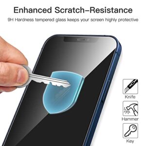 JETech Full Coverage Screen Protector for iPhone 12/12 Pro 6.1-Inch, 9H Tempered Glass Film Case-Friendly, HD Clear, 3-Pack