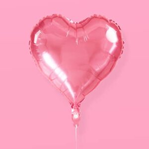 xo, Fetti Pink Heart Foil Balloon Set - 4 pc | Birthday Decorations, Bachelorette Backdrop, Valentine's Day Baby Shower, Vday, Wedding Photo Booth