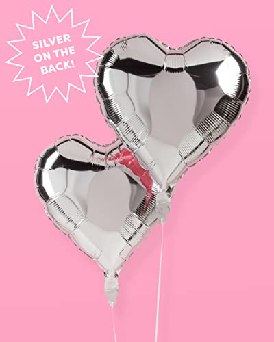 xo, Fetti Pink Heart Foil Balloon Set - 4 pc | Birthday Decorations, Bachelorette Backdrop, Valentine's Day Baby Shower, Vday, Wedding Photo Booth