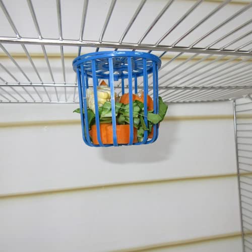 Bird Feeder, Parrot Bird Cage Hanging Food Fruits Basket, Parrot Fruit Vegetable Holder, Foraging Toys Hot for Parrot Budgies Eclectus Parrot, Black Headed Caique Cheeks Macaw, Lovebird