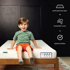 Max & Lily 5 Inch Mattress for Kids Bed/Bunk Bed/Trundle, Memory Foam Mattress in a Box, Medium Firm Support with Breathable Cooling Cover, CertiPUR-US Certified, Twin