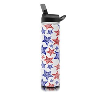 seriously ice cold sic 27oz insulated water bottle thermos, premium triple layer vacuum stainless steel, bpa free wide mouth lid with carabiner clip