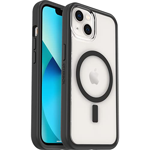 OtterBox - Clear iPhone 13 Case (ONLY) - Made for Apple MagSafe, Scratch-Resistant Protective Phone Case, Sleek & Pocket-Friendly Profile (Black Crystal)