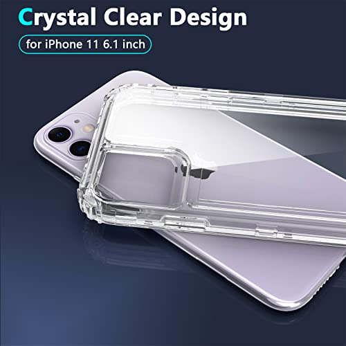 Megalucky for iPhone 11 Case, Clear TPU, Shockproof Protective Phone Case for iPhone 11 6.1inch (Clear)