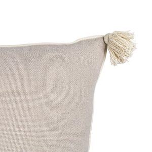 Foreside Home & Garden Taupe 30X30 Hand Woven Filled Oversized Pillow