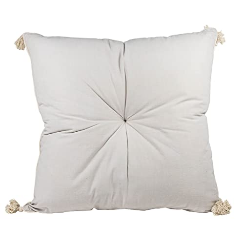 Foreside Home & Garden Taupe 30X30 Hand Woven Filled Oversized Pillow