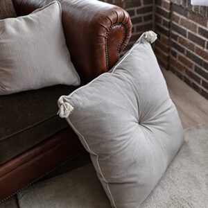 Foreside Home & Garden Taupe 30X30 Hand Woven Filled Oversized Pillow