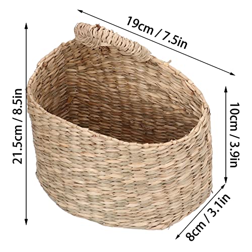 2Pcs Rustic Magazine Basket, Magazine Storage Basket Magazine Basket with Handles Wall Hanging Storage Basket Decorative Baskets