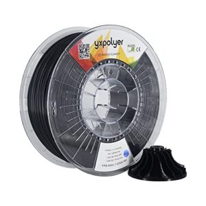 yxpolyer asa filament 1.75mm, heat resistant weather resistant asa 3d printer filament, ideal for printing outdoor functional mechanical parts, 1kg spool, black asa filament