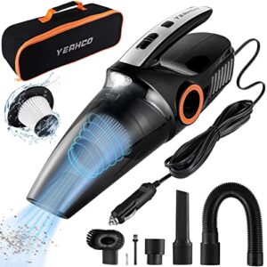 yeahco car vacuum cordless rechargeable, 4-in-1 10000pa car vacuum cleaner high power portable vacuum cleaner for car, mini vacuum handheld vacuum wet dry vacuum cleaner for car (black2)