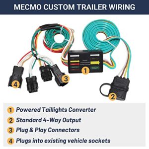 MECMO 4-Pin Trailer Wiring Harness for 2010-2018 Hyundai Tucson, Plug-in Simple Custom-Fit T-Connector 4-Pole Flat Trailer Light Wire for Tucson