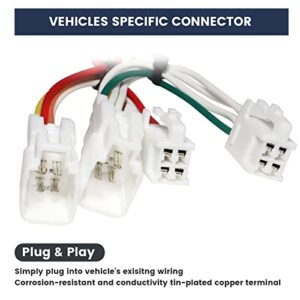 MECMO 4 Pin Trailer Wiring Harness 56434 for 2019-2023 Toyota RAV4 & RAV4 Prime Hybrid, Plug-in Simple Custom-Fit T-Connector 4-Pole Flat Trailer Light Connector, Trailer Hitch Wiring for Toyota RAV4