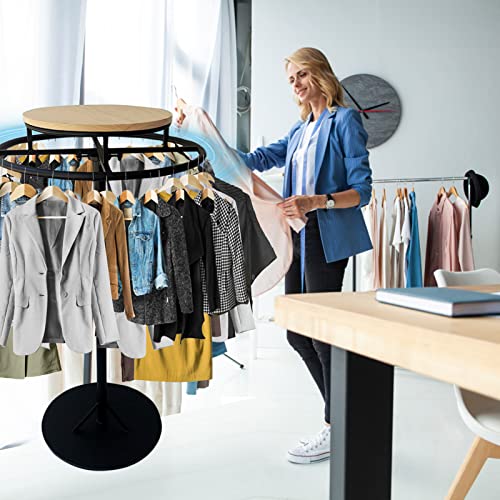 HIYOUGO Round Clothing Rack Retail Spiral Dress Rack Retail Store Suppliesshoe Rack Shirt Garment Pipe Rack for Clothes Boutique Supplies Display Portable Floor-standing Hanging Rack