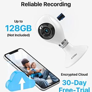 ZOSI C611 2K WiFi Indoor Home Security Camera for Baby Monitor/Nanny/Pet Cam with Phone app,Night Vision,2-Way Audio,Motion Detection,Cloud & SD Card Storage,Works with Alexa,24/7 Surveillance