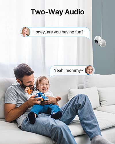 ZOSI C611 2K WiFi Indoor Home Security Camera for Baby Monitor/Nanny/Pet Cam with Phone app,Night Vision,2-Way Audio,Motion Detection,Cloud & SD Card Storage,Works with Alexa,24/7 Surveillance