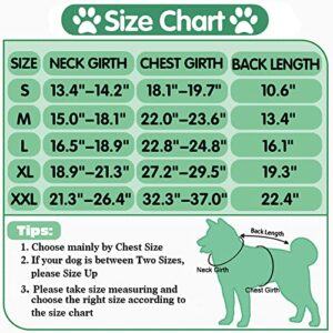 EMUST Dog Cold Weather Coat, Waterproof Dog Jackets for Large Dogs with Reflective Strip, Cozy Large Dog Coats for Winter, Thick Windproof Dog Winter Clothes for Puppy, L/Green